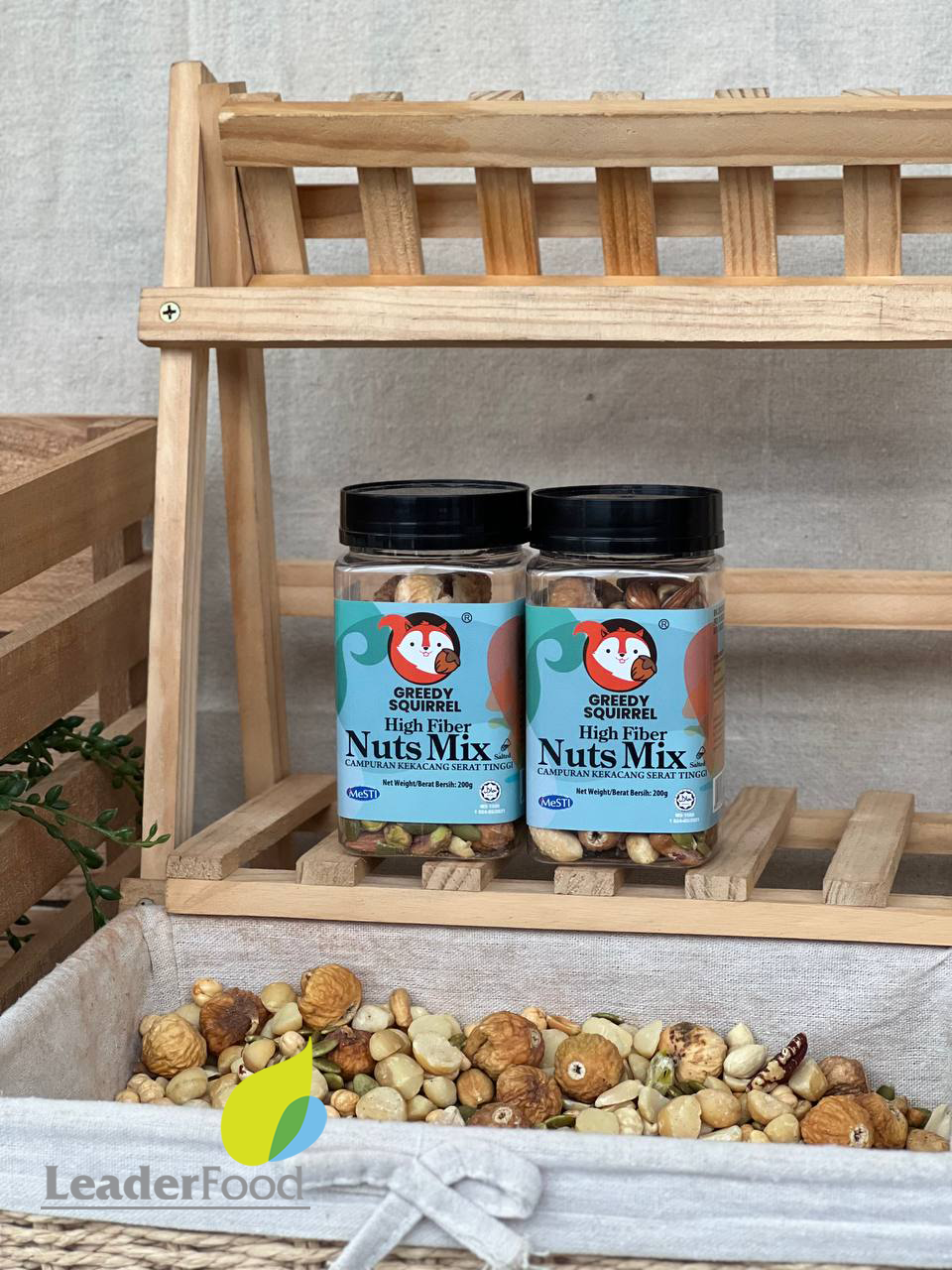 Leader Food. High Fiber Nuts Mix